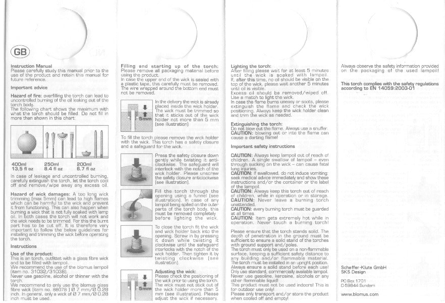Stainless Steel Outdoor Garden Torch - Cone– blomus