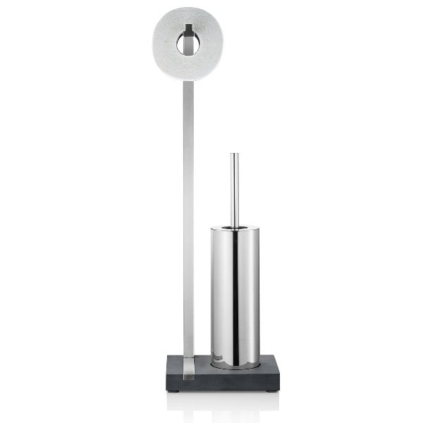 Toilet Butler With Tall Brush Holder - 1 Roll Polished– blomus